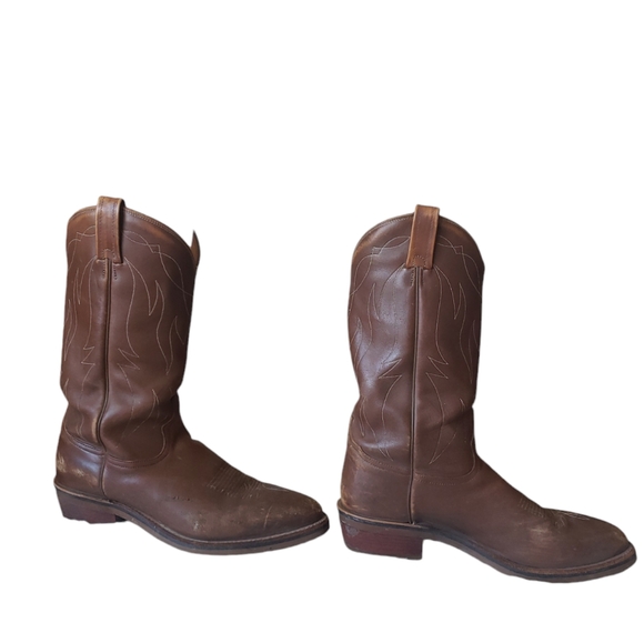 Tony Lama | Shoes | Vintage Usa Tony Lama Style 43 Brown Cognac Roper ...